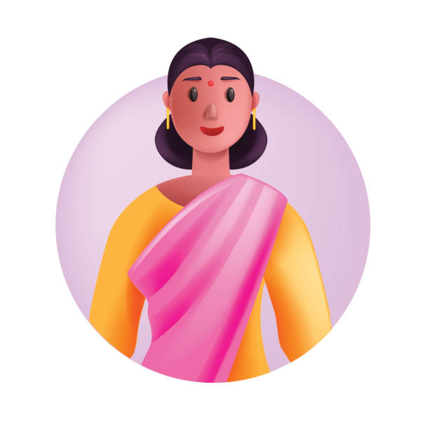 90 Well Dressed Indian Woman Stock Illustrations Royalty Free Vector