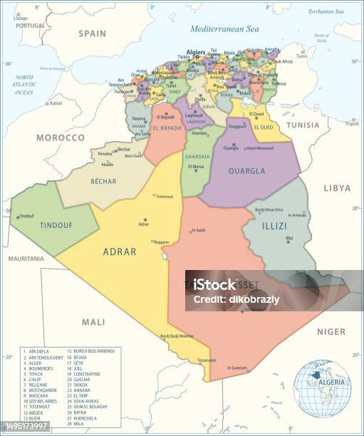 Algeria Map Highly Detailed Vector Illustration Stock Illustration ... Algeria Map Highly Detailed Vector Illustration Stock Illustration ...