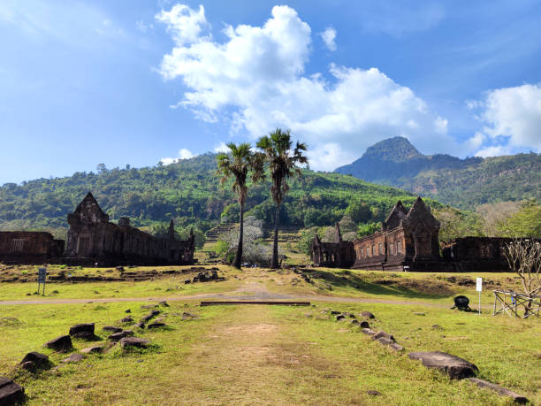Free picture: The Vat Pou or Phou, ruins of the ancient Khmer temple at ...
