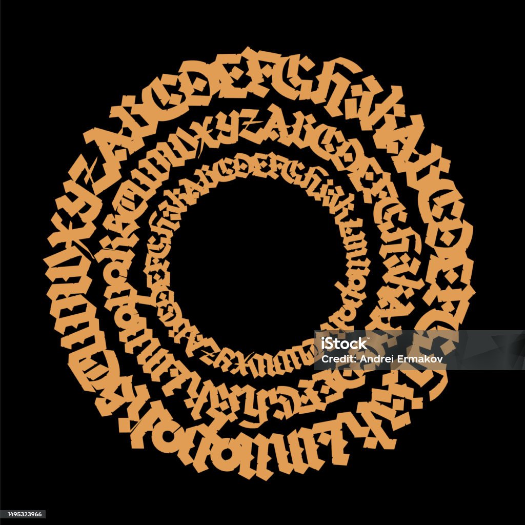 Muster Ornament Im Gotischen Stil Vektor Gotische Altgermanische