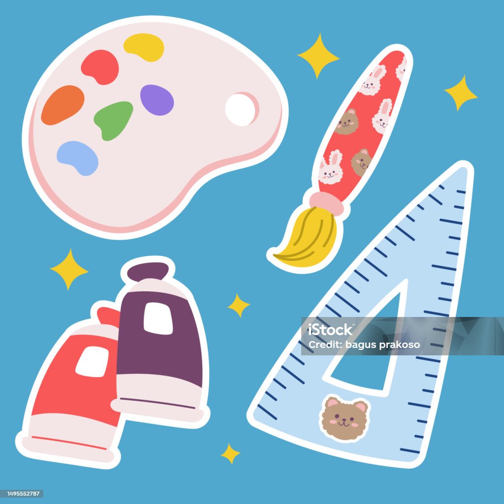 Set Stiker Kawaii Alat Tulis Sekolah Tangan Ditarik Kantor Pasokan ... Set Stiker Kawaii Alat Tulis Sekolah Tangan Ditarik Kantor Pasokan ...