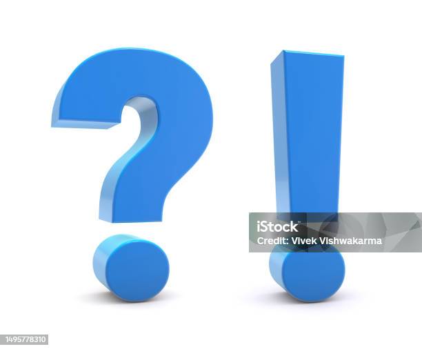 Photo Libre De Droit De Point Dinterrogation Point Dexclamation 3d