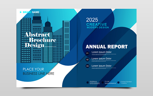 Template Desain Brosur Brosur Tahunan Presentasi Leaflet Sampul Buku