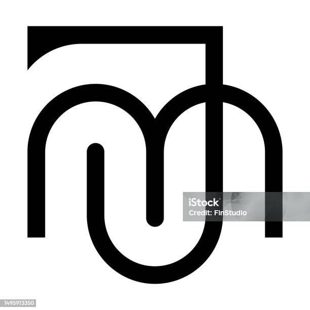 Logo Jm Initial Innovant Professionnel Et Logo Mj Lettre Jm Ou Mj
