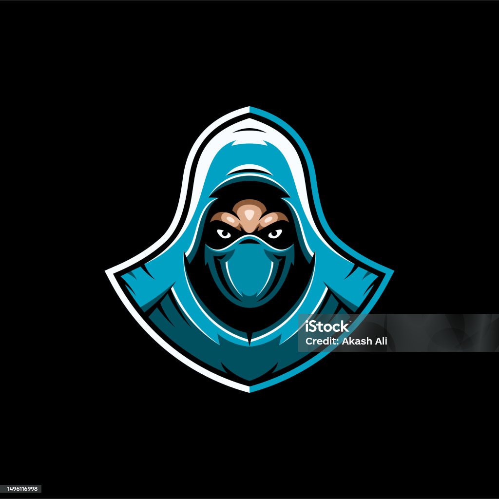 Assasin Fighter Atau Prajurit Maskot Logo Desain Abstrak Vektor Template Ilustrasi Stok Unduh