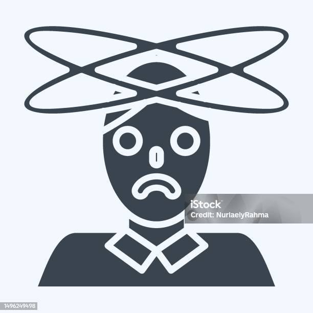 Icône Vertiges Lié Au Symbole Body Ache Style Glyphe Conception Simple