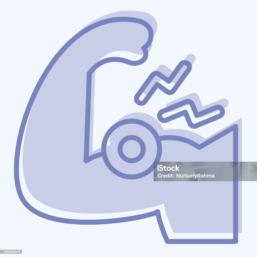 Icône Biceps Lié Au Symbole Body Ache Style Bicolore Conception Simple