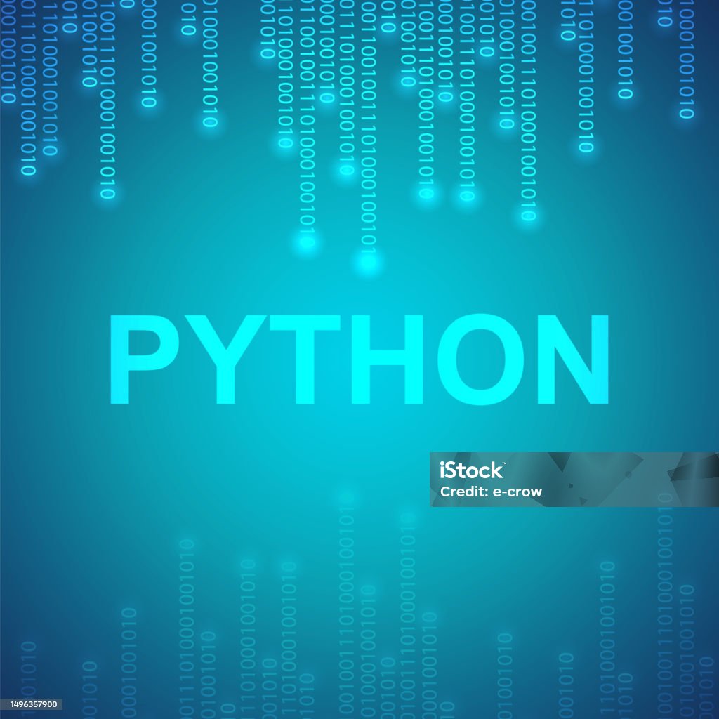 Python Binary Code Python Language Software Coding Stock Illustration