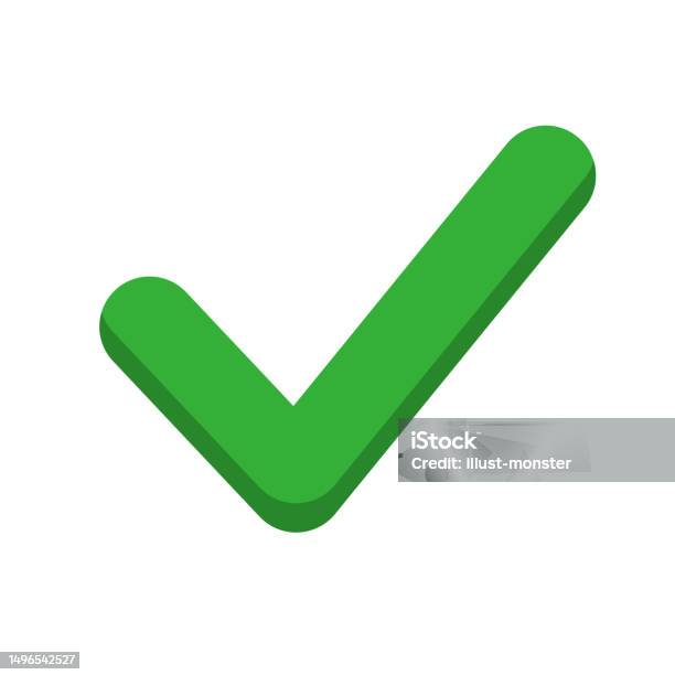 Rounded Modern Check Mark Icon Done Vector Stock Illustration ... Rounded Modern Check Mark Icon Done Vector Stock Illustration ...