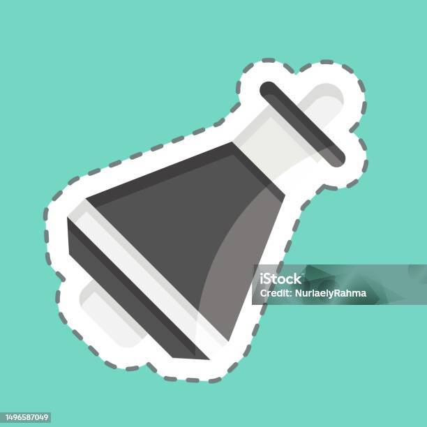 Garis Stiker Memotong Space Capsule Terkait Dengan Simbol Spasi Desain