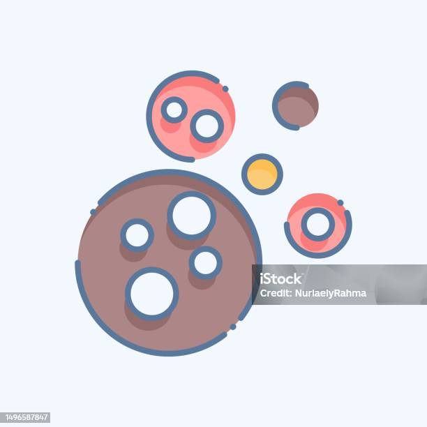 Ikon Meteorit Terkait Dengan Simbol Spasi Gaya Doodle Desain Sederhana