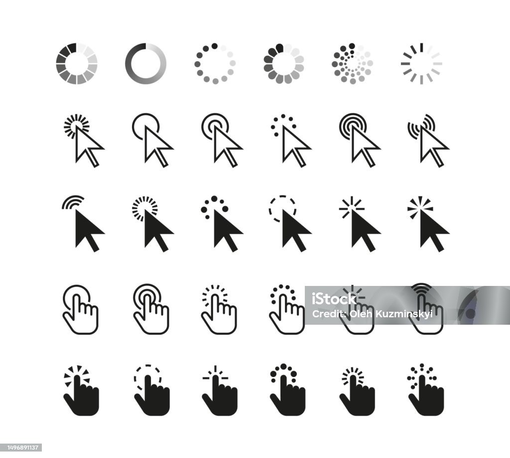 Penunjuk Klik Ikon Kursor Garis Web Pictogram Kursor Panah Tangan ... Penunjuk Klik Ikon Kursor Garis Web Pictogram Kursor Panah Tangan ...