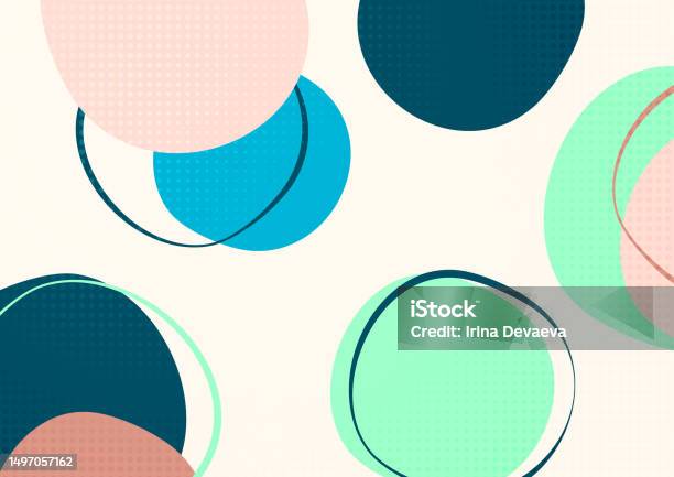 Template Desain Brosur Laporan Tahunan Berwarnawarni Dengan Lingkaran