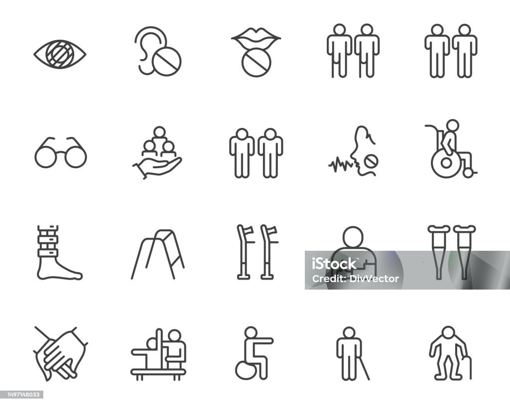 Disabled People Icon Set Stock Illustration - Download Image Now ... Disabled People Icon Set Stock Illustration - Download Image Now ...