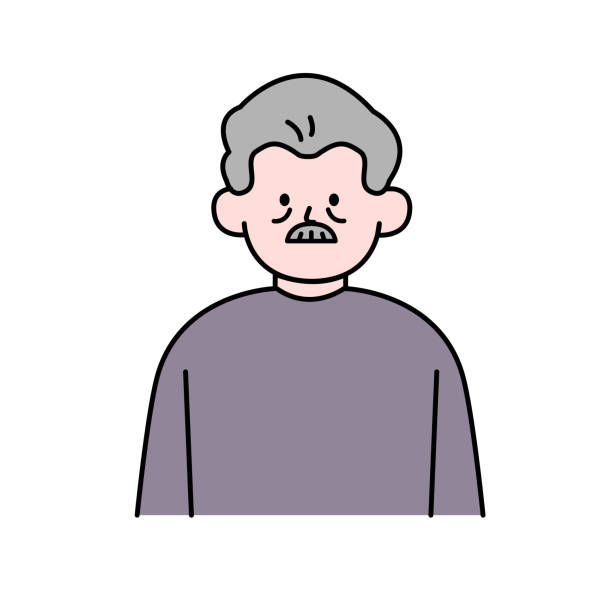 80 Middle Aged Couple Portrait Serious Stock Illustrations Royalty