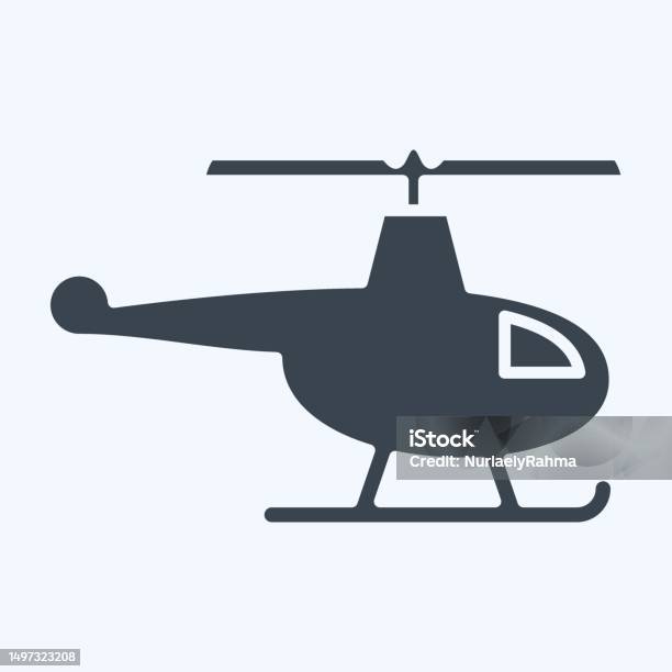Ikon Helikopter Terkait Dengan Simbol Drone Gaya Mesin Terbang Desain