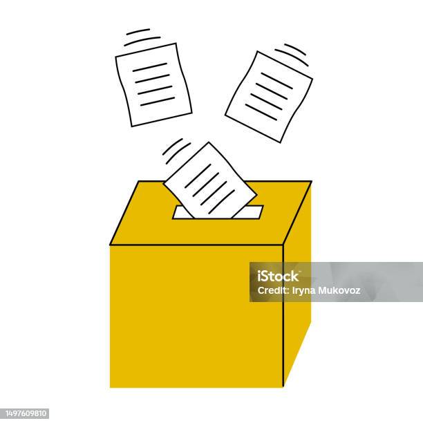 Surat Suara Jatuh Ke Dalam Kotak Suara Konsep Demokrasi Pemilihan Umum ... Surat Suara Jatuh Ke Dalam Kotak Suara Konsep Demokrasi Pemilihan Umum ...