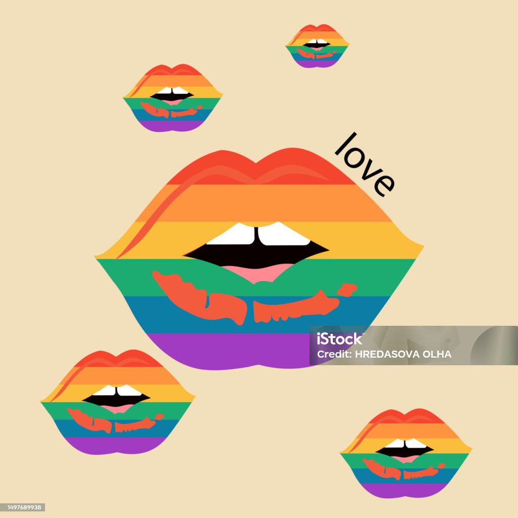 Lgbt Poster On Beige Backgroundvector Greeting Card For Lgbtqia Pride