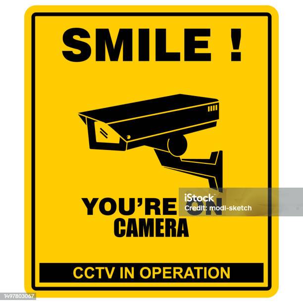 Tersenyumlah Anda Berada Di Kamera Operasi Cctv Vektor Tanda Ilustrasi ... Tersenyumlah Anda Berada Di Kamera Operasi Cctv Vektor Tanda Ilustrasi ...