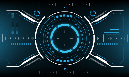 Antarmuka Scifi Hud Desain Tampilan Layar Realitas Virtual Vektor