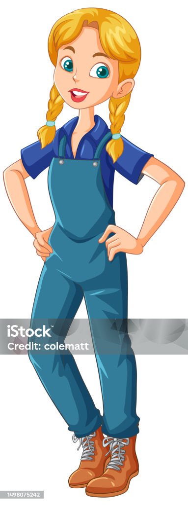 Young Female Farmer Cartoon Character Stock Illustration - Download ... Young Female Farmer Cartoon Character Stock Illustration - Download ...