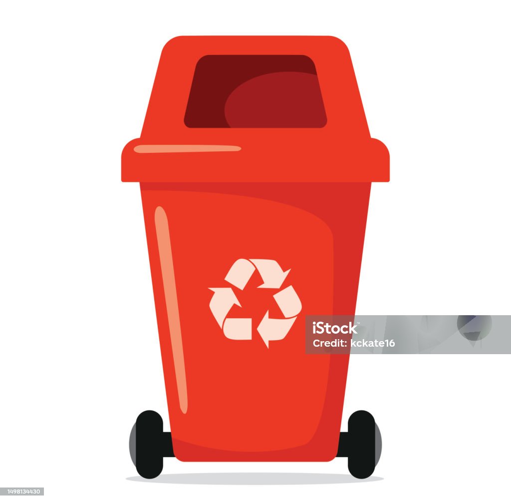 Corbeille De Couleur Avec Symbole De Recyclage Bin Victor Bac De