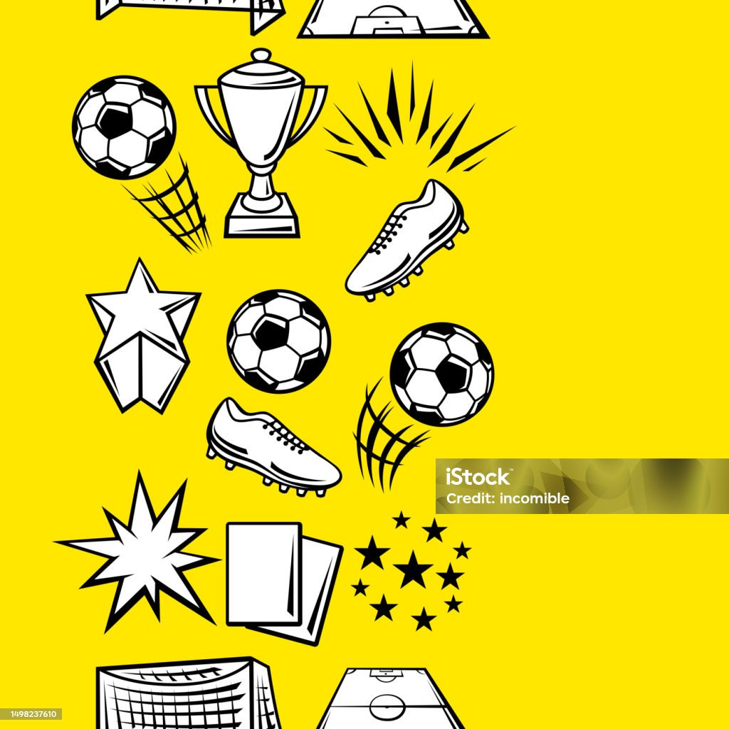 Pola Dengan Simbol Sepak Bola Ilustrasi Klub Sepak Bola Ilustrasi Stok Unduh Gambar Sekarang