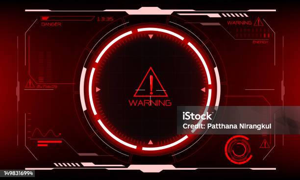 Hud Scifi Antarmuka Layar Peringatan Bahaya Desain Desain Virtual