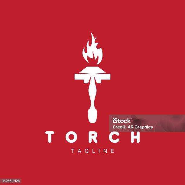 Logo De Torche Design De Feu Logo De Lettre Icône De Marque De Produit