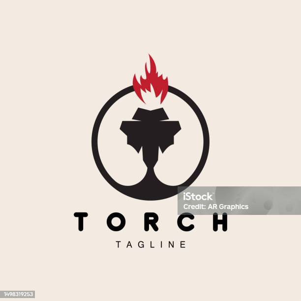 Logo De Torche Design De Feu Logo De Lettre Icône De Marque De Produit