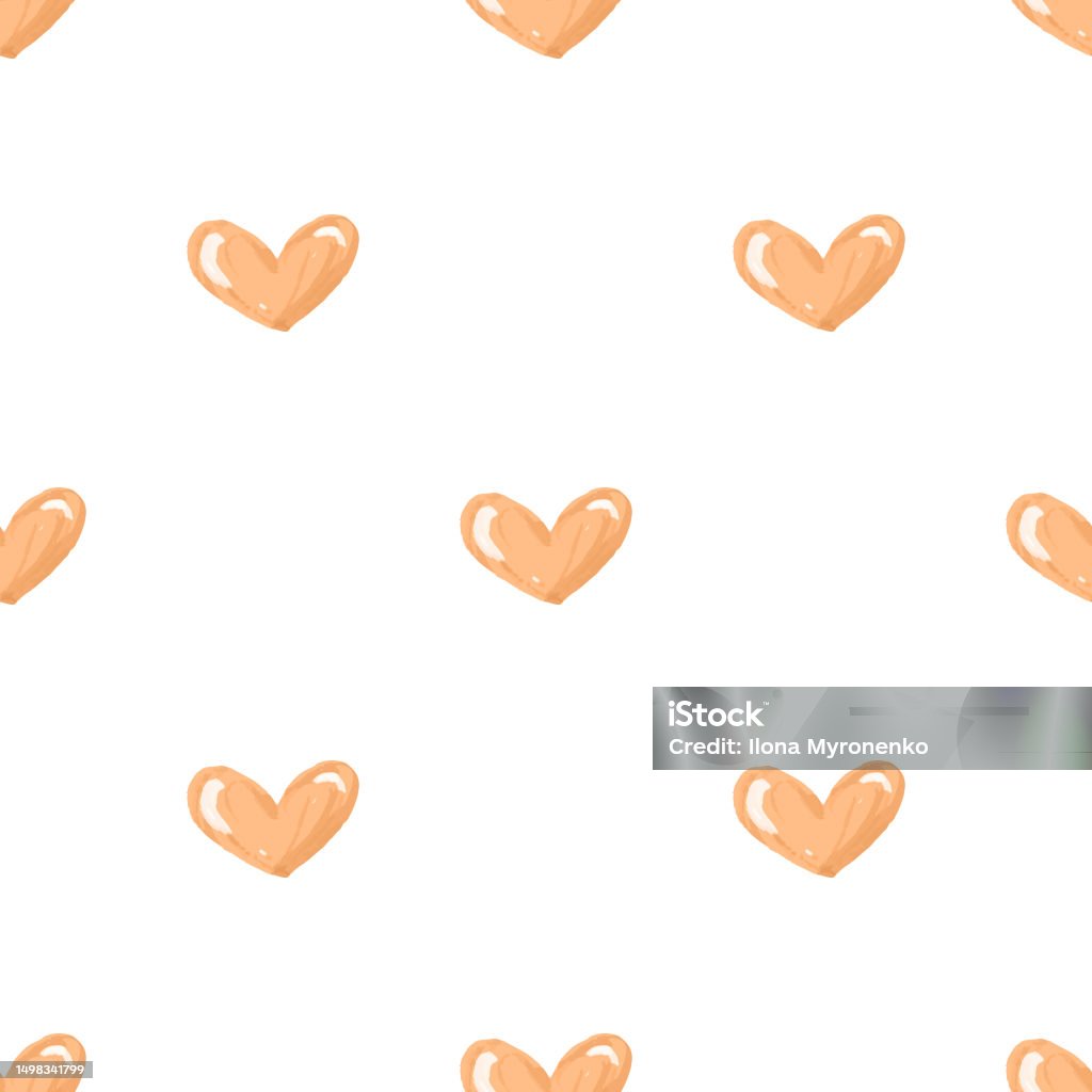 Beautiful Seamless Background With Pink Hearts Valentines Day Seamless