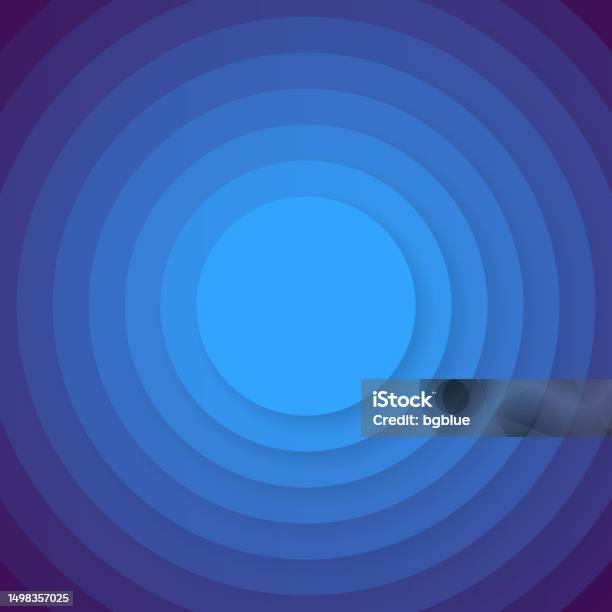 Abstract Design With Circles And Blue Gradients Trendy Background Stock