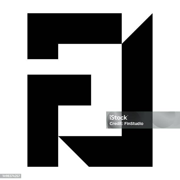 Logo Fj Initial Innovant Professionnel Et Logo Jf Lettre Fj Ou Jf