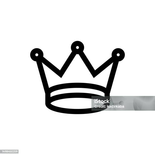Icône Crown Line Design Pixel Perfect Trait Modifiable Logo Signe