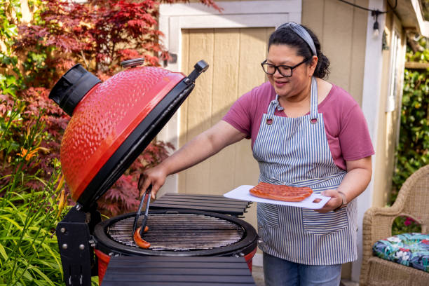 Free Stock Photo of Woman Cooking Food on Grill | Download Free Images ...