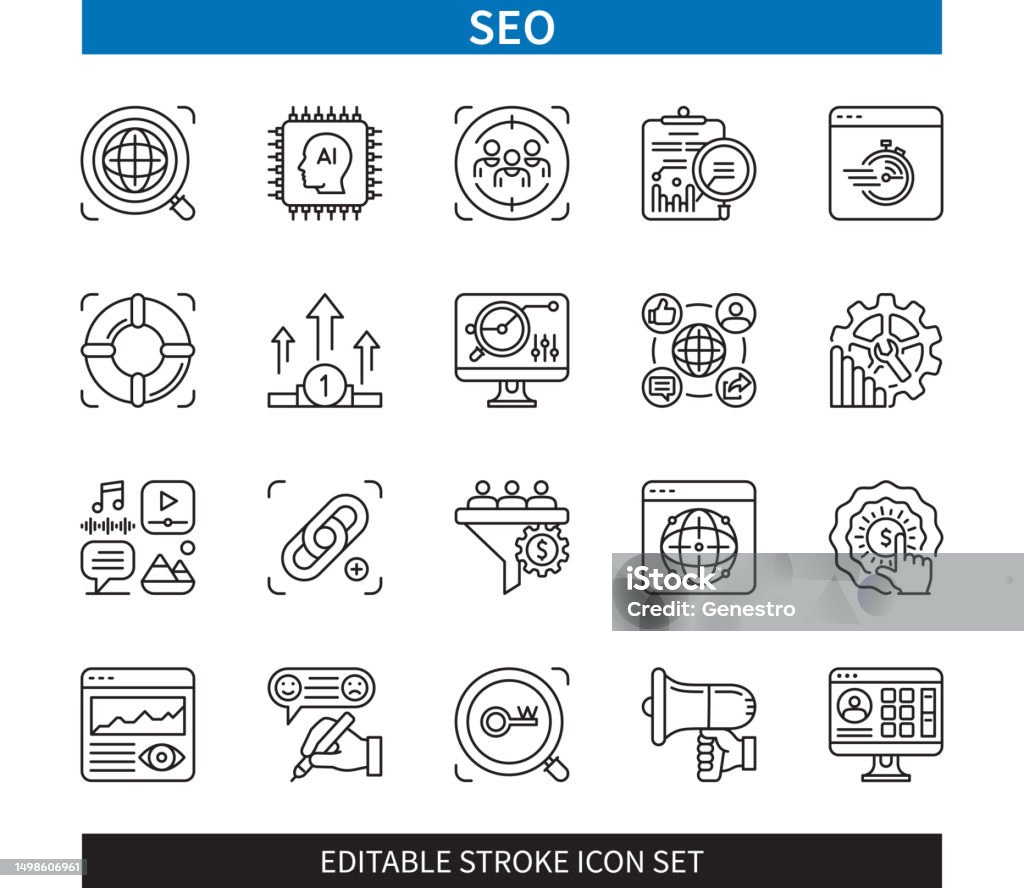 Seo Editable Stroke Icon Set Stock Illustration - Download Image Now ... Seo Editable Stroke Icon Set Stock Illustration - Download Image Now ...