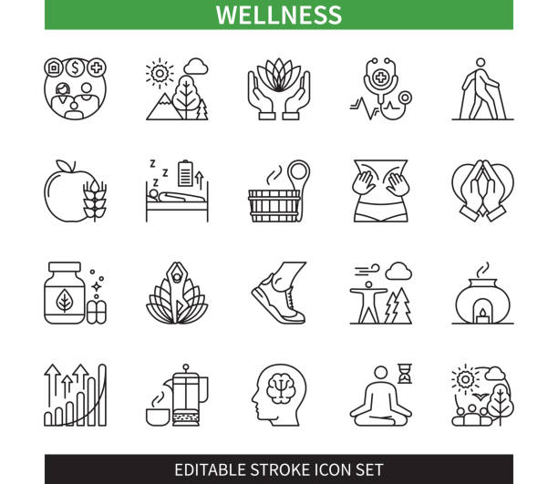 130 Sauna Icon Editable Stroke Stock Illustrations Royalty Free