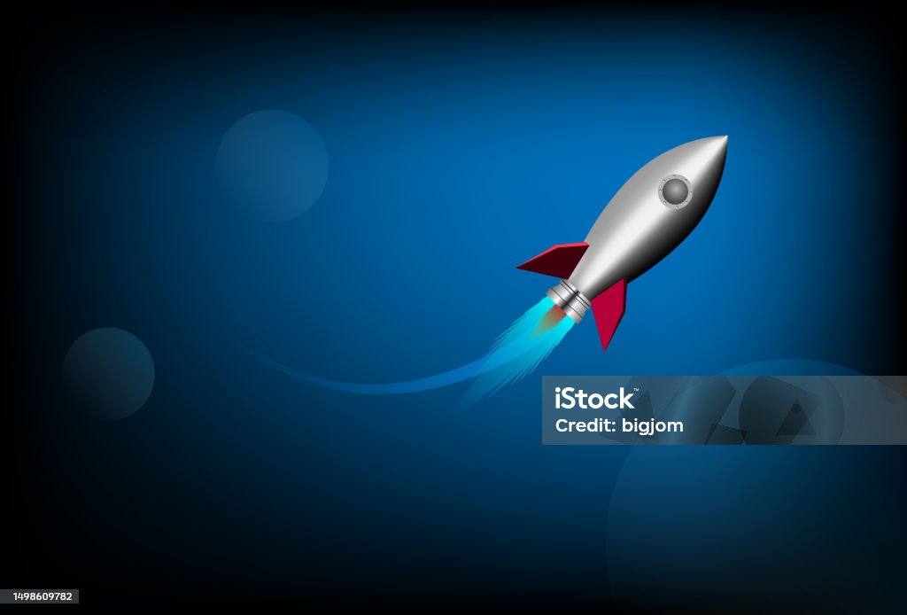 宇宙ロケットは宇宙を飛ぶ宇宙船が飛んでいるベクターイラスト アイコンのベクターアート素材や画像を多数ご用意 アイコン アイデア