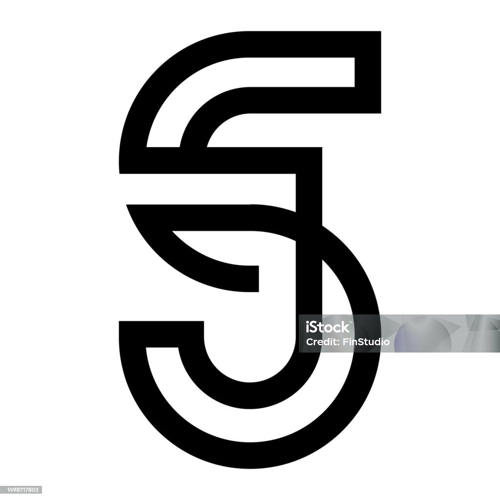 Logo Sj Initial Innovant Professionnel Et Logo Js Lettre Sj Ou Js