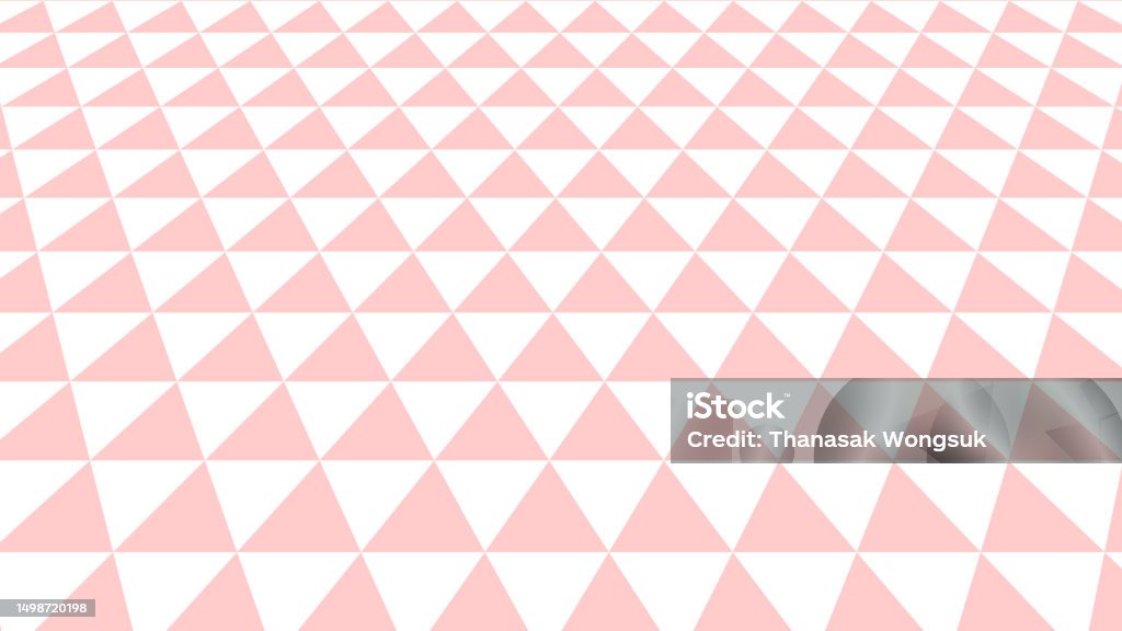 Ilustrasi Vektor Segitiga Merah Muda Gelombang Geometris Pola Mulus