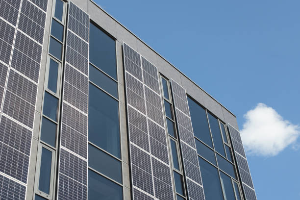 Free Stock Photo of Installing solar panels on commercial building ...