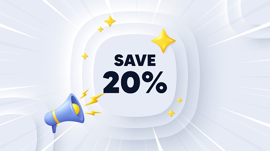 Économisez 20 De Réduction Offre De Réduction De Vente Signe De Prix
