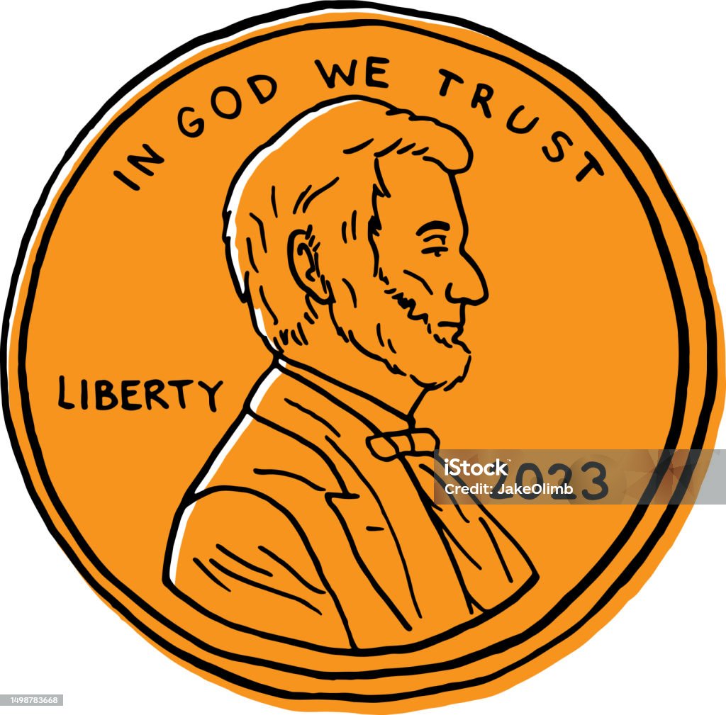 Penny Doodle 2 Stock Illustration Download Image Now Circle Currency Luck Istock