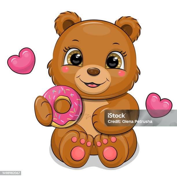 Beruang Coklat Kartun Lucu Dengan Donat Ilustrasi Stok - Unduh Gambar ... Beruang Coklat Kartun Lucu Dengan Donat Ilustrasi Stok - Unduh Gambar ...