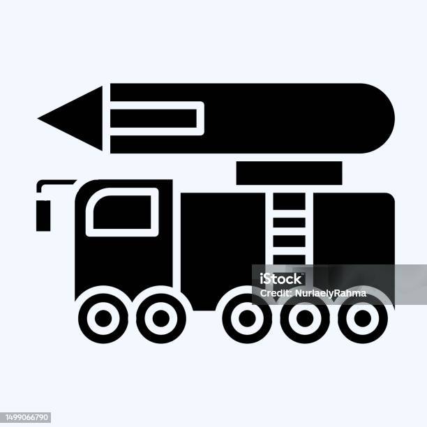 Ikon Rudal Terkait Dengan Simbol Militer Gaya Mesin Terbang Desain