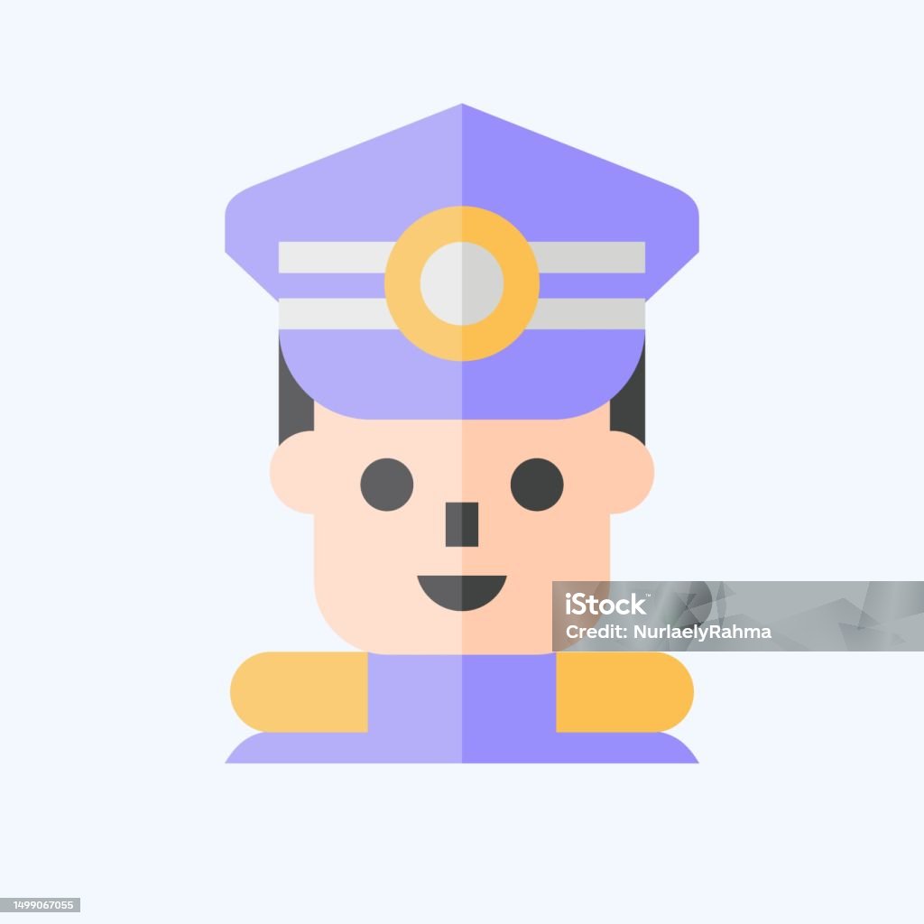 Icône Commandant Lié Au Symbole Militaire Style Plat Conception Simple