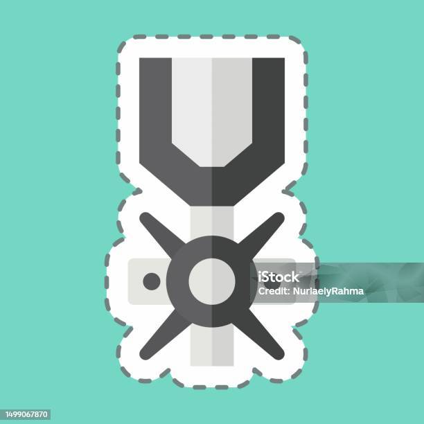 Garis Stiker Memotong Valor Medal Terkait Dengan Simbol Militer Desain