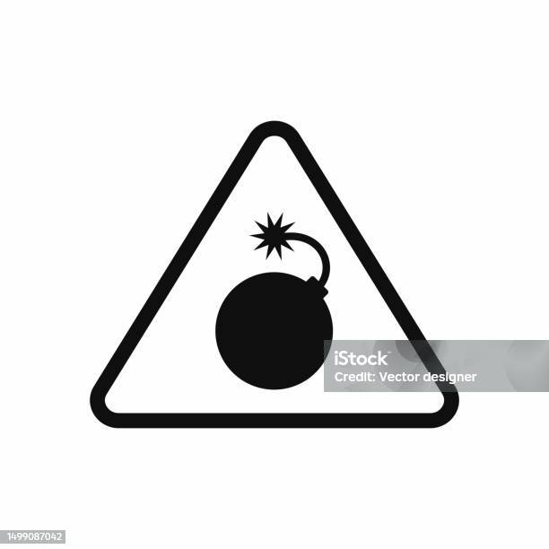 Explosive Bomb Caution Warning Symbol Design Vector Stock Illustration ... Explosive Bomb Caution Warning Symbol Design Vector Stock Illustration ...