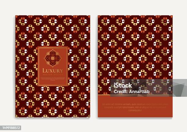 Conception De Carte Dinvitation De Luxe Avec Motif Dornement Vectoriel