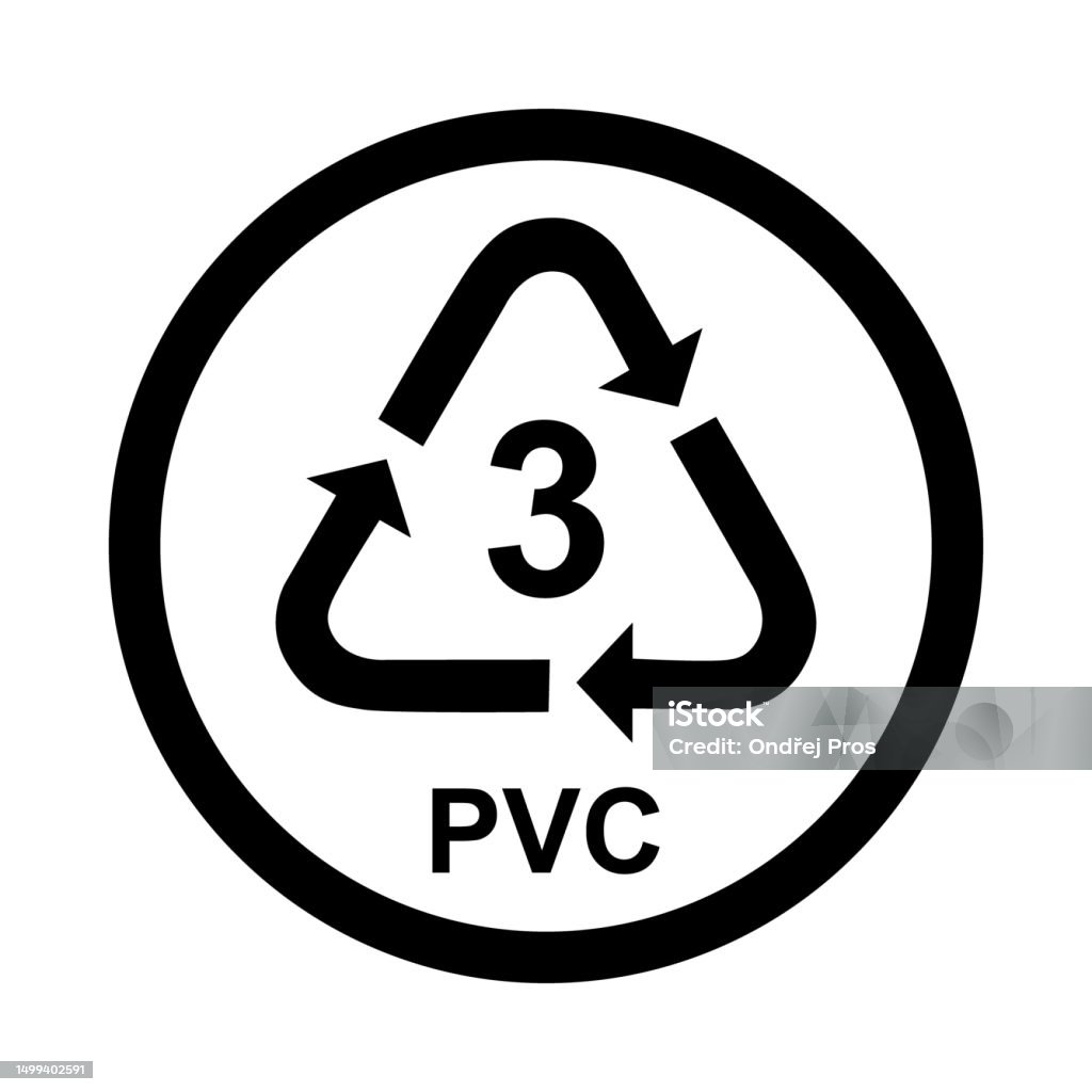 Symbole Plastique Panneau De Recyclage Écologique Isolé Sur Fond Blanc